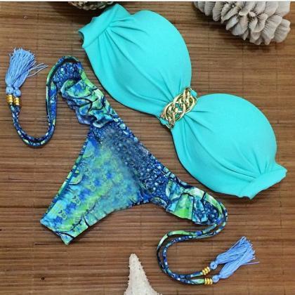 Sky Blue Sexy Swimsuit on Luulla